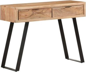 vidaXL Konsolentisch 100x35x76 cm Massivholz Akazie mit Naturkanten vidaXL