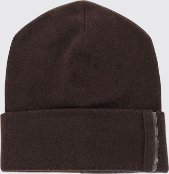 Brunello Cucinelli Bonnet beanie en pur cachemire avec revers et monile