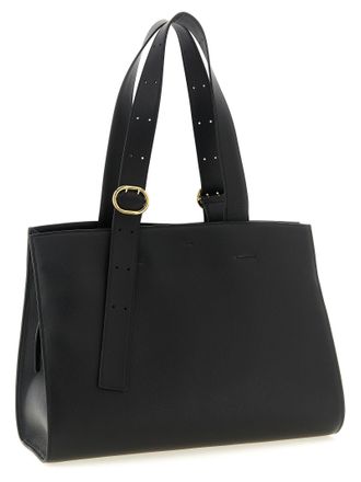 Jil Sander Cannolo Shoulder Bag - Black