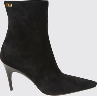 Balenciaga Duchesse Wildleder-Stiefeletten mit Stiletto-Absatz und spitzer Zehenpartie