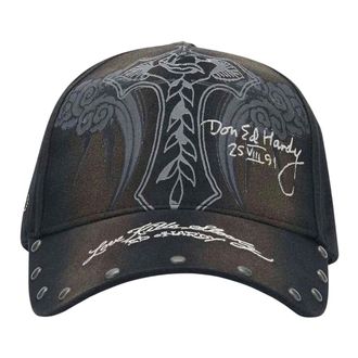 Ed Hardy Casquette Trucker 5 panneaux Storming Rose - unisex - Accessoires - Noir - Taille: ONE Size