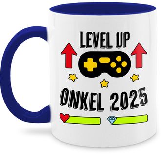 Shirtracer Tasse Tassen 325ml - Onkel - Level Up -Onkel 2025-325 ml - Dunkelblau - 2024 geschenke geschenk 2022 teetasse du wirst bester f&uuml;r den besten loading g