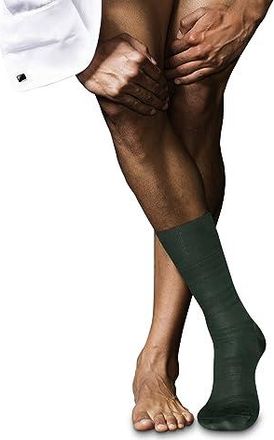 Falke Highshine M So soie coton fantaisie 1 paire, Chaussettes Homme, Vert Hunter Green 7441, 45-46