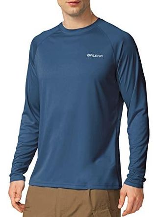 Baleaf T-Shirt Anti-UV Homme Rashguard Manche Longue et Court Tee Shirt Protection Solaire L&eacute;ger S&eacute;chage Rapide pour Baignade Surf P&ecirc;che Natation Plong&eacute;e Pla