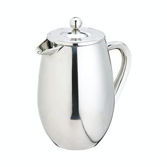 La Cafetière Edelstahl doppelwandige isolierte Cafetière 8 Tassen, Edelstahl, silber