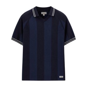 Guess Polo Ray&eacute; - Homme - Tops - Bleu - Taille: XL