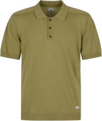 C.P. Company C.p. Company, Homme, Tops, Vert, Taille: XL Pull Polo Manches Courtes Sea Island
