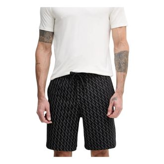 A|X Armani Exchange Baumwollshorts mit Monogramm-Print - - Shorts - Herren - Schwarzk - L