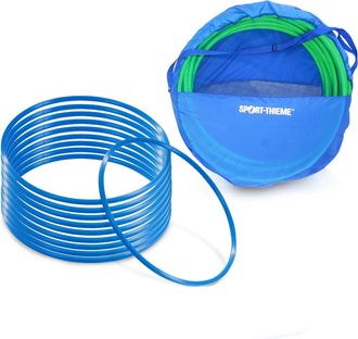 Sport-Thieme Gymnastikreifen Set &oslash; 80 cm | Robuste Reifen nach DIN 7912, griffiges Profil | 6 St&uuml;ck mit Tragetasche | Kunststoff, Innendurchmesser 80 cm