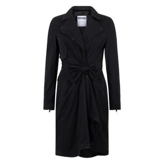 Moschino Robe midi style trench - Femme - Manteaux - Noir - Taille: 38 FR