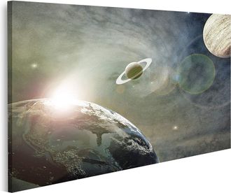 Islandburner Prime Bild auf Leinwand Planet Erde Saturn Und Jupiter In Einer Kosmischen Wolke Bilder Wandbilder Poster