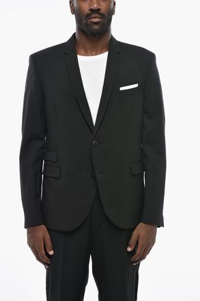 Neil Barrett 3-Taschen-Blazer Aus Wollmischung Mit Klassischem Revers Neil Barrett