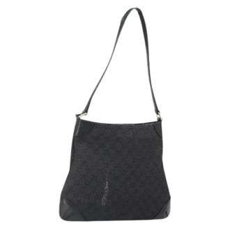 Gucci Sac bandouli&egrave;re en toile Pre-owned - Femme - Pre-owned - Noir - Taille: ONE Size