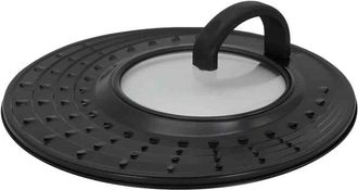 Krüger KrügerKarl Krüger Pfannen-Spritzschutz mit Glas, 31 cm, Schwarz