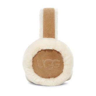 UGG Cache-oreilles Brod&eacute;s en Peau de Mouton - Femme - Accessoires - Brun - Taille: ONE Size