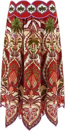 Farm Rio Farm Rio, Femme, Jupes, Multicolore, Taille: 38 FR Odara Midi Skirt