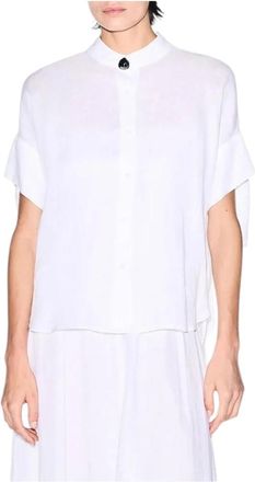 A|X Armani Exchange Femme, Blouses et Chemises, Blanc, Taille: 44 FR Camicia Lino