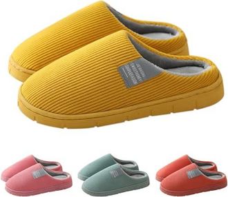 Generic Chaussons dint&eacute;rieur pour femmes, chaussons dhiver doubl&eacute;s en peluche, pantoufles plates, chaussons en coton antid&eacute;rapants, &eacute;l&eacute;gants, faciles &agrave; enfile