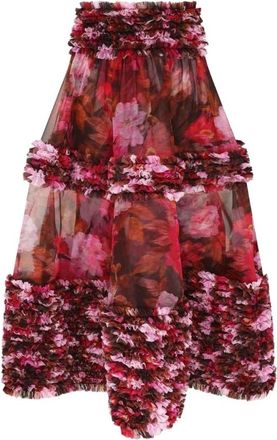 Zimmermann Femme, Jupes, Multicolore, Taille: 36 FR Luna Ruffle Midi Skirt