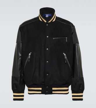Junya Watanabe Collegejacke aus einem Wollgemisch