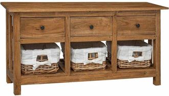 vidaXL Buffet bois dacajou massif 100x30x50 cm Vidaxl