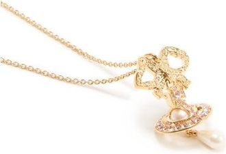 Vivienne Westwood Perle Anhänger Halskette Rigoberta - Doré