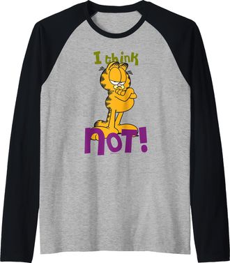 Garfield House Cat Stubborn Attitude Comedy-Zeichentrick-Klassiker Raglan