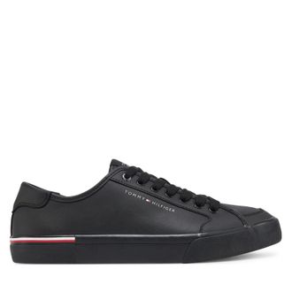Tommy Hilfiger Sneakers Tommy Hilfiger Core Corporate Vulc Leather FM0FM05399 Schwarz