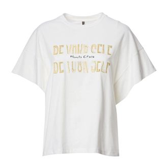 Manila Grace Bedrucktes T-Shirt f&uuml;r Frauen - - Tops - Damen - Wei&szlig; - M