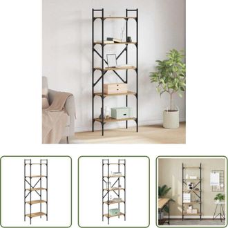 vidaXL vidaXL Wohnzimmerregal - B&uuml;cherregal Artisan-Eiche 56 x 32 x 174 cm Holzwerkstoff