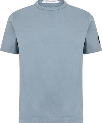 Calvin Klein T-Shirt f&uuml;r Herren, Rundhalsausschnitt, Regul&auml;r (Bew&ouml;lkt Grau)