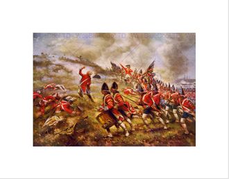 Wee Blue Coo OIL WAR INDEPENDENCE HILL BRITAIN REDCOAT MILITARY FRAMED ART PRINT B12X9867