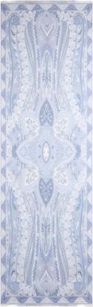 Etro Femme, Accessoires, Bleu, Taille: ONE Size Foulard en soie avec motif plac&eacute;