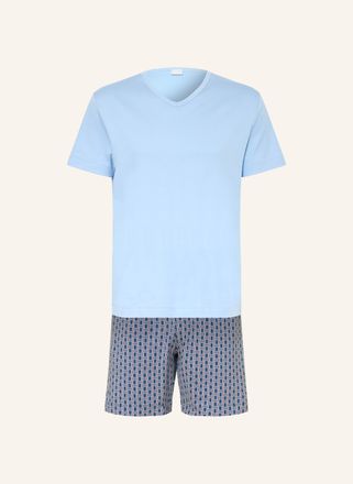 Mey Mey Shorty-Schlafanzug Serie Straight Geo blau