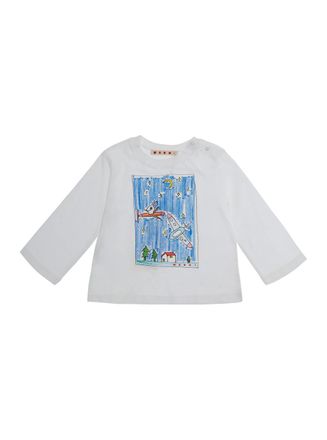 Marni Graphic-Print Cotton T-Shirt - White