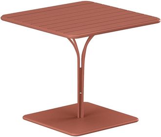 Vente-Unique Gartentisch - L. 80 cm - Metall - Terracotta - MIRMANDE von MYLIA