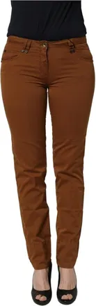 Plein Sud Femme, Pantalons, Brun, Taille: 36 FR Pantalon Chino Skinny Taille Moyenne