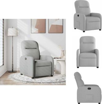 vidaXL Relaxsessel Wolkengrau Stoff - Relaxsessel - Relaxstuhl - Sessel - Fernsehsessel
