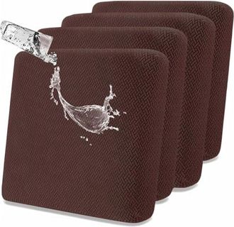 Shanna Coussins de Canapé Modernes : Lot de 4 Housses Imperméables, Remplacement pour Fauteuils et Canapés (Café)