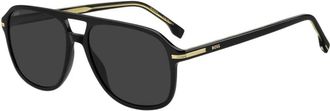 HUGO BOSS Homme, Accessoires, Noir, Taille: 57 MM Lunettes de Soleil Boss Premium - Style Authentique