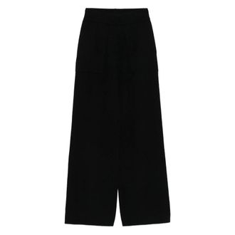 Uma Wang Schwarze Cashmere Straight Leg Hose - - Trousers - Damen - Schwarzk - M