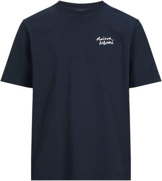 Maison Kitsun&eacute; T-shirt droit col rond &agrave; broderie