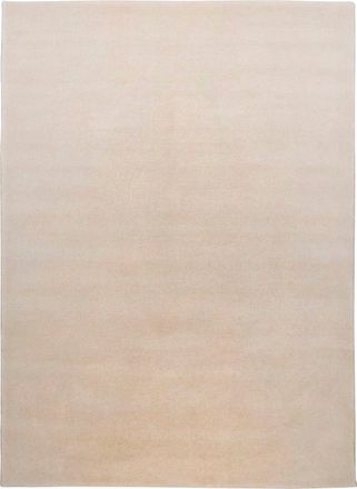 THEKO Nachhaltiger, handgekn&uuml;pfter Luxus Naturteppich aus 100% ungef&auml;rbter Schurwolle mit Wollsiegel | 70 x 140 cm; Farbe: Wei&szlig; | Florrf&auml;den: ca. 52000 | Na