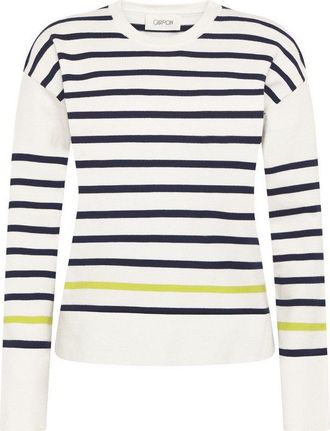 Cartoon Strickpullover Damen mit Rundhalsausschnitt (1-tlg)