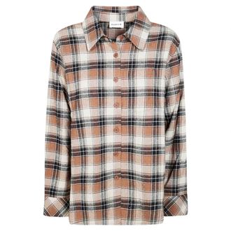 P.A.R.O.S.H. P.a.r.o.s.h., Femme, Blouses et Chemises, Brun, Taille: 38 FR Chemise - Coton Imprim&eacute;