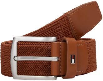 Tommy Hilfiger Herren G&uuml;rtel Denton Elastic 3,5 cm Geflochten, Braun (Cinnamon Bark), 100 cm