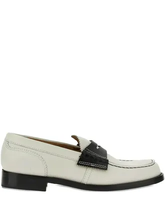 College mocassins en cuir - Blanc