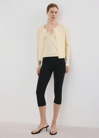 Mango Cardigan maille boutons jaune pastel - Femme - XXS - MANGO