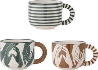 Bloomingville 3er Set - Carim Becher - grün (82054403)