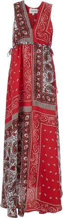 P.A.R.O.S.H. P.a.r.o.s.h., Femme, Robes, Rouge, Taille: 38 FR Bandana Print Dress